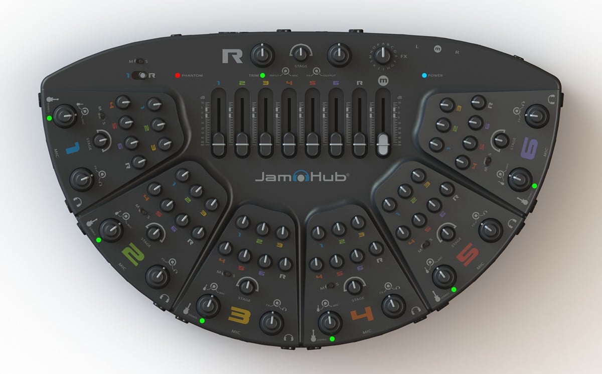 Product design on audio mixer JamHub